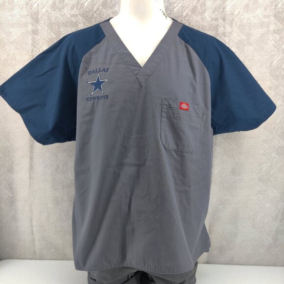 Dickies | Shirts | Dickies Scrub Top Men Xl Dallas Cowboys Logo ...